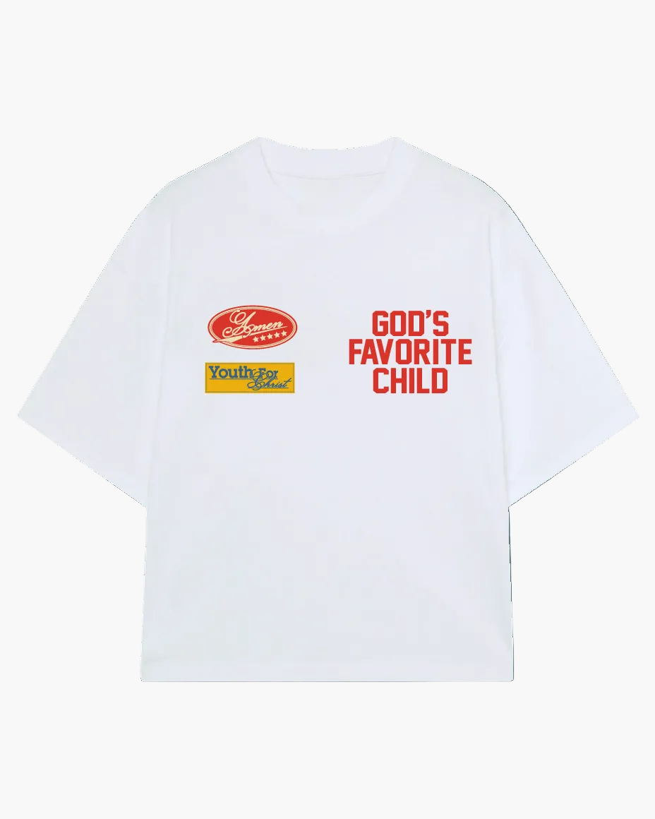 [PRÉ-VENDA] CAMISETA GOD'S FAVORITE CHILD OFF WHITE – Amen
